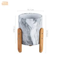 China Mini Succulents Planters Tabletop Pots Clay Flower Pots Marble Flowerpots Cement Pot Planters for sale