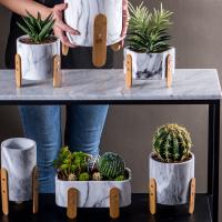 China Mini Succulents Pot Planters Tabletop Planters Clay Flower Pots Cement Plant Pots Marble Planters for sale