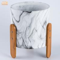 China Round Pot Planters Mini Flowerpots Clay Flower Pots Cement Succulents Planters Marble Pots Tabletop Planters for sale