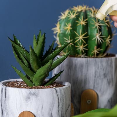China Round Pot Planters Mini Flowerpots Clay Flower Pots Cement Succulents Planters Marble Pots Tabletop Planters for sale