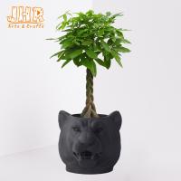 China 44x40x38cm Clay Flower Pots Antique Bronze Plant Lion Statue Tabletop Planter for sale