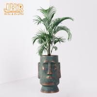 China Outdoor Lion Statue Fiber Clay Garden Pots Weather Resistant for sale