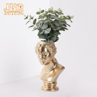 China 33.5x32x44.5cm Clay Flower Pots Antique Bronze Plant Lion Statue Indoor Planters for sale