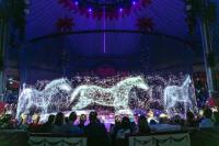 China Fireproof 3D Hologram Screen Polyamide Transparent Holographic Screen For Live Show for sale