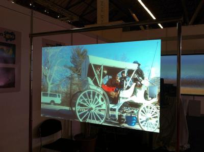 China Transparent Holographic Rear Projection Film High Contrast Wide Viewing Angle For Glass for sale