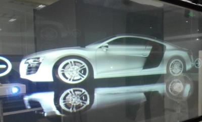 China 3D Holographic Rear Projection Film Adhesive Self Glass 170° View Angle for sale