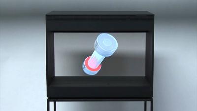 China One Sided hologram advertising display HoloCube showcase for shopping mall for sale