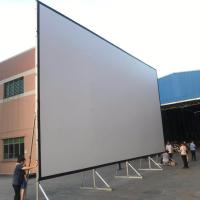 China 332×186cm 16:9 Fast Folding Projection Screen Outdoor With Aluminium Frame for sale