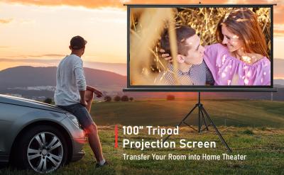 China Portable Tripod Stand Projector Screen Cinema 96