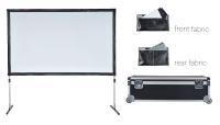 China 200 Inch Large Fast Fold Screen with Aluminum Frame and Flight Case for Portable Outdoor Projection for sale