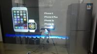 China Self Adhesive Rear Projection Window Film / Transparent Holographic Film Outdoor for sale