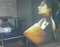 China 170 Degree transparent rear projection film For Glass Outdoor Projector Screen for sale