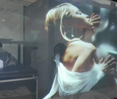 China 170 Degree transparent rear projection film For Glass Outdoor Projector Screen for sale