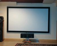 China 8cm Width Full HD Fixed Frame Screen , Fabric For Projection Screen for sale