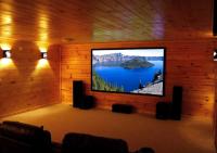 China 8cm Width Full HD Fixed Frame Screen , Fabric For Projection Screen for sale