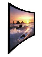 China 8cm Frame Curved Projection Screens With Black Velvet / 3D Screen Projector for sale