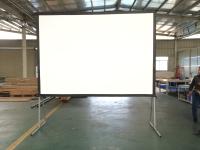 China 120inch Front Rear Projection Fast Fold Portable Projector Projection Screen With Stand Metal 3D PVC Fabric for sale