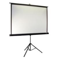 China Matte White Tripod Projection Screen Stand / Floor Pull Up Movie Theater Screen for sale