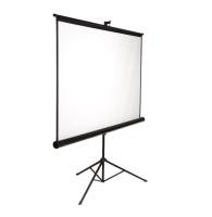 China Matte White Tripod Projection Screen Stand / Floor Pull Up Movie Theater Screen for sale