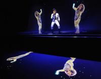 China Stage Projection Musion Foil Hologram Projection Equipment Reflective Transparent Film for sale