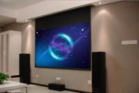 China Remote Control Motorized Projector Screen 3D Fiberglass White Screen Fabric for sale