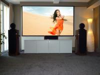 China Remote Control Motorized Projector Screen 3D Fiberglass White Screen Fabric for sale