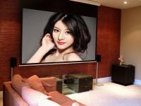 China Ceiling Mount Roll Up Electric 100 inch 16 9 projection screen for Education for sale