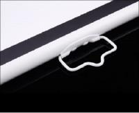 China Manual Ceiling Mount Projection Screen With Self Locking 100 Inch Pull Down for sale