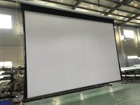 China 400 Inch Projector Screen Large Motorized With HD Mate White Fabric for sale