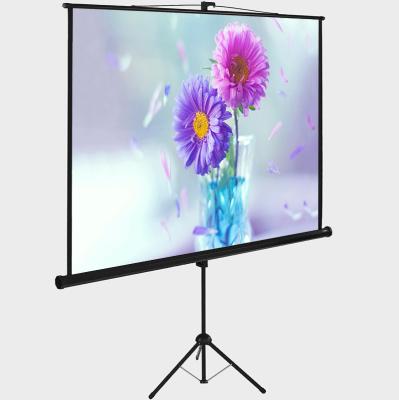 China Adjustable Outdoor Projector Screen Matte White Tripod 1:1 Format for sale