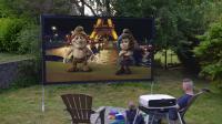China Outdoor Portable Fast Folding Projector Screen With Adjustable Leg For Home Yard Camping for sale