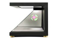 China Advertising 22 Inch Holographic Pyramid Showcase 270 Degree 3D Hologram Glass Cube for sale