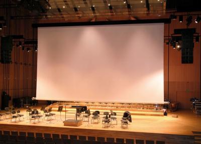 China 16/9 300 Inch Tab Tensioned Motorized Projection Screen 160 Degree Customized for sale