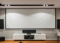 China Matte White 100 Inch Projection Screen 4:3 Manual Projector Screen Pull Down Style for sale