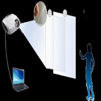 China Super Transparent Self Adhesive Holographic Projection Film Rear Type For Glass Windows for sale