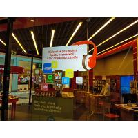 China Projector 3D Holographic Film Rear Projection Film Transparent Self Adhesive Window Display for sale