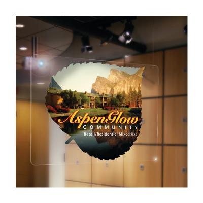 China Self Adhesive Holographic Rear Projection Film 3D Transparent For Window Projection for sale