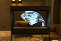 China 42inch 1 Side 180 Degree Holographic Display Case 3D Advertising Hologram Pyramid for sale