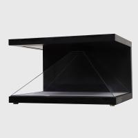 China 3 Sides 270 Degree Holographic Pyramid Display Showcase 22 Inch Small Size for sale