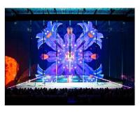 China Front / Rear 3D Holographic Mesh Projection Screen For Stage / Exhibition Halls for sale