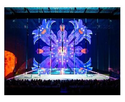 China Front / Rear 3D Holographic Mesh Projection Screen For Stage / Exhibition Halls for sale