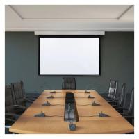 China 120'' Matte White Fabric Motorized Projection Screens RF/IR/12V Trigger Remote Controller for sale