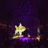 China 3D Holographic Projection Fabric Hologram Mesh Screen Transparent See Through for sale