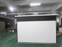 China Large Electric Tab Tensioned Motorized Screen With Remote Control For Outdoor for sale