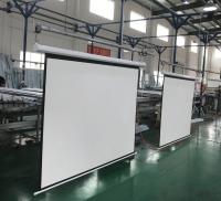 China Large Electric Tab Tensioned Motorized Screen With Remote Control For Outdoor for sale