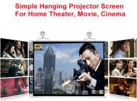 China Simple Hanging Up HD Home Warp Knitting Projection Screen 16:9 60'' To 120