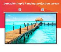China Simple Hanging Up HD Home Warp Knitting Projection Screen 16:9 60'' To 120