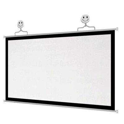 China Simple Hanging HD Home Warp Knitting Projection Screen 16:9 100