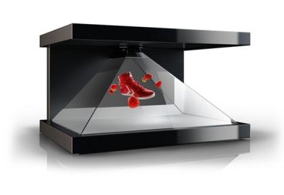 China 3 Faces Hologram Pyramid Showcase Holographic 3D Display Shopping Mall for sale