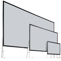 China 300 Inch Fast Fold Mobile Screens Are Perfect For Convenient Mobile Usage With Flight Case for sale